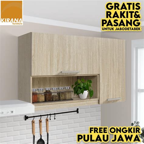 Jual Kirana Kitchen Set Kayu Denver Lemari Kabinet Dapur Rak Dapur Atas
