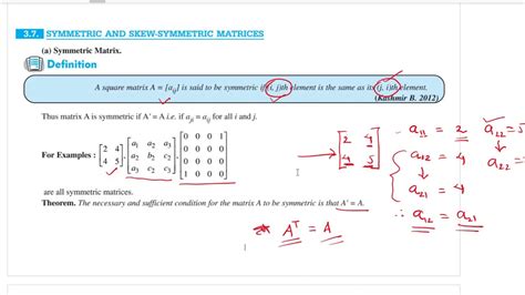 xii maths ch 3 matrices part 5 transpose symmetric and skew symmetric matrices youtube