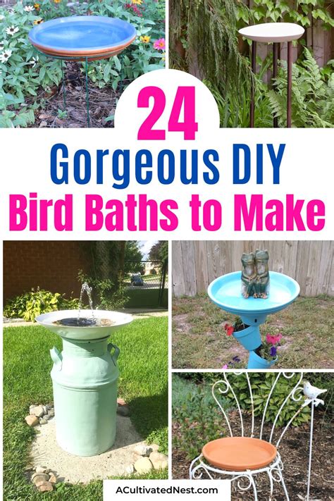 24 Beautiful DIY Bird Baths A Cultivated Nest