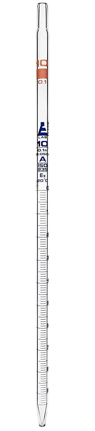 Pipeta serológica de vidrio clase AS 10 ml div 0 01 Normax