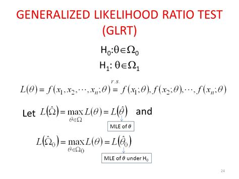 generalized likelihood ratio test