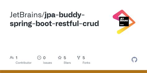 GitHub JetBrains Jpa Buddy Spring Boot Restful Crud