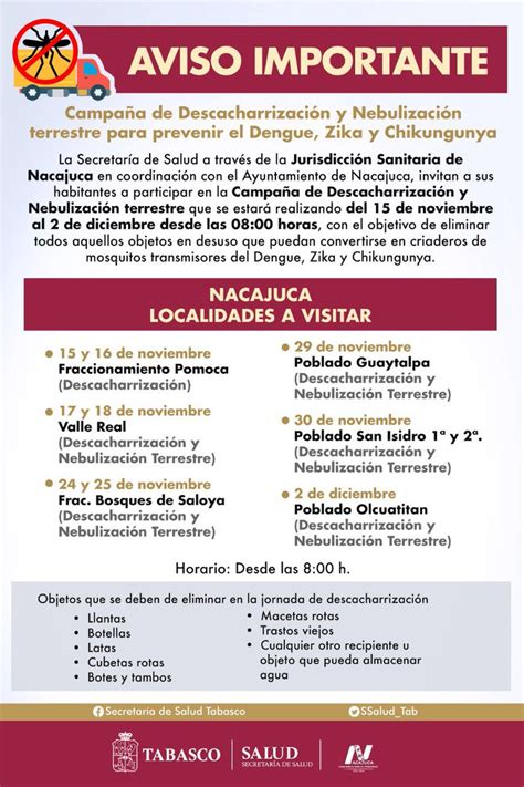 SSalud Tabasco on Twitter La Jurisdicción Sanitaria de Nacajuca y el