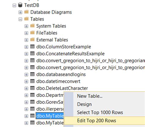 Update Specific Row In EDIT TOP 200 Rows And Change The Query For EDIT