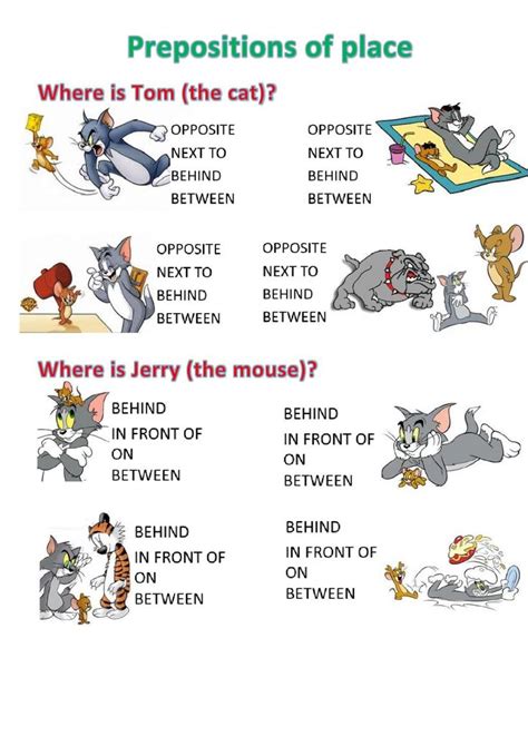Prepositions Of Place Interactive Worksheet