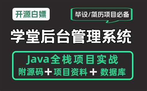 Java实战项目从0到1建设完整版后台管理系统附源码 配套资料 数据库 白嫖 毕业设计 简历项目马士兵教育 Java面试官