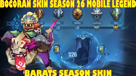 BOCORAN SKIN SEASON 26 MOBILE LEGEND YouTube