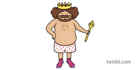 Naked Emperor Illustration Twinkl