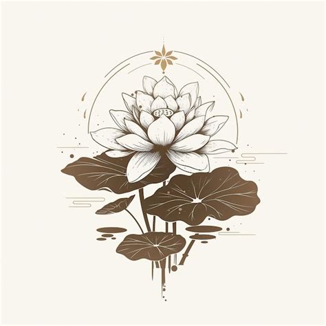 Lotus Flowers Symbolizing Purity And Spiritual Awakening Premium AI