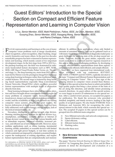pdf guest editors introduction to the special section on compact and efficient feature