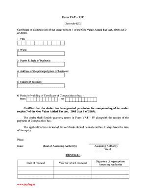 Fillable Online FORM VAT IV Fax Email Print PdfFiller