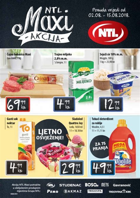 NTL katalog Akcija od 02 08 do 15 08 2018 Njuškalo katalozi