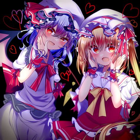 Safebooru 2girls Black Background Blonde Hair Blue Hair Bow Bowtie Collared Shirt Commission