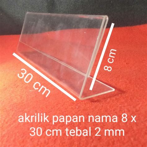 Jual Papan Nama Meja Akrilik Uk 8 X 30 Cm Tebal 2 Mm Kota Bekasi