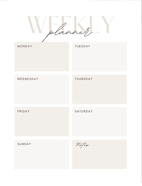 Weekly Planner Neutral Gray Tones Notability Gallery