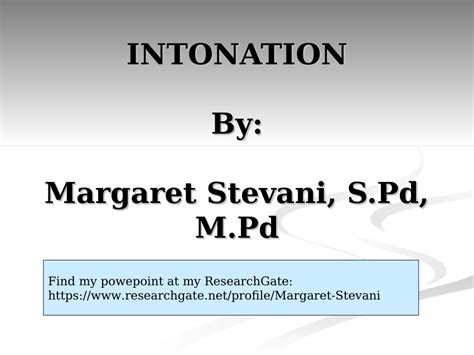 Pdf Pronunciation Intonation