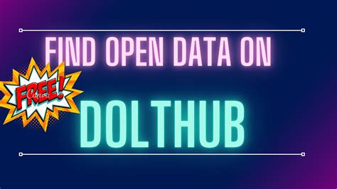 Find Open Data On DoltHub YouTube