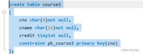mysql数据完整性 以列级完整性约束方式定义外键 csdn博客