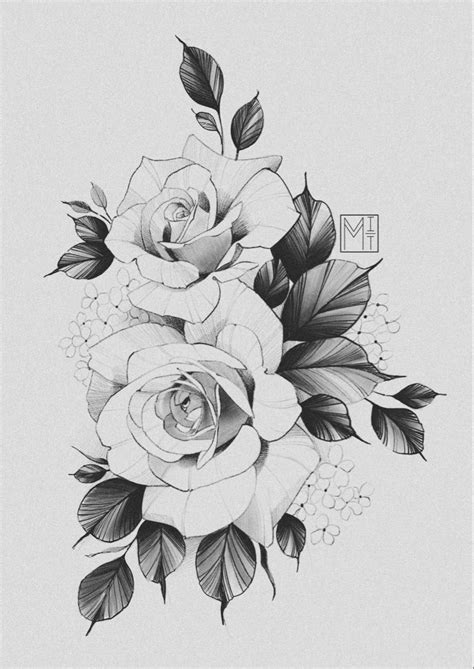Rose Drawing Tattoo Flower Tattoo Drawings Flower Art Drawing Tattoo