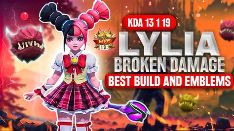 Lylia Best Build And Emblems Lylia Best Gameplay Youtube