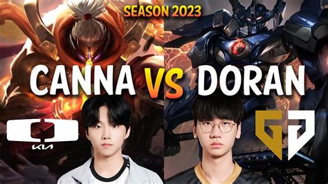 Dk Canna Vs Gen Doran Canna Jax Vs Doran Aatrox Top Patch Kr