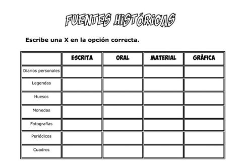 Ficha online de Las fuentes históricas para GRADE 4 Puedes hacer los