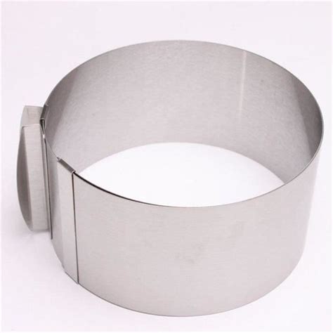Moule réglable de Gâteau en Inox Rond Pâtisserie Cercle Mousse Cadre