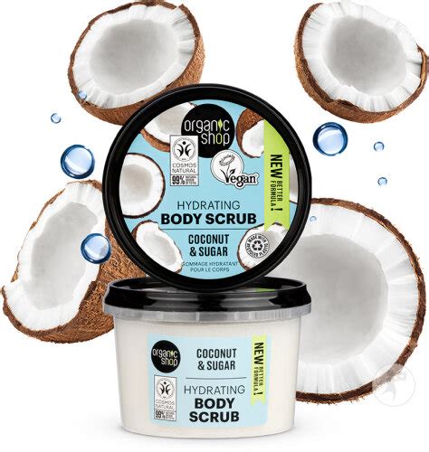 Organic Shop Hydraterende Kokos Body Scrub Pot 250ml Newpharma