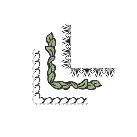 Conjunto de vectores de marco ornamental de ilustración de bordes de