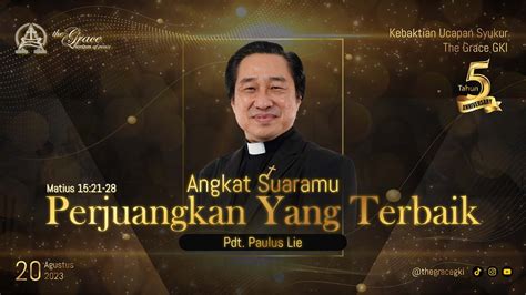 IBADAH JOYFUL MINGGU 20 Agustus 2023 Pukul 15 30 WIB Pdt Paulus