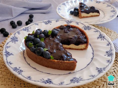 Tarta de queso y arándanos Receta FÁCIL