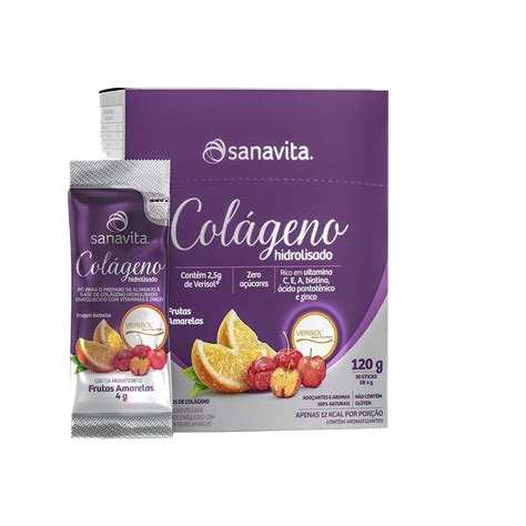 Kit 2 Colágeno hidrolisado VERISOL Frutas vermelhas em 30 sachês Edin