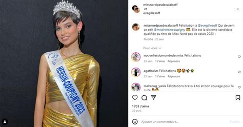 Miss France 2024 Eve Gilles Miss Nord Pas de Calais première