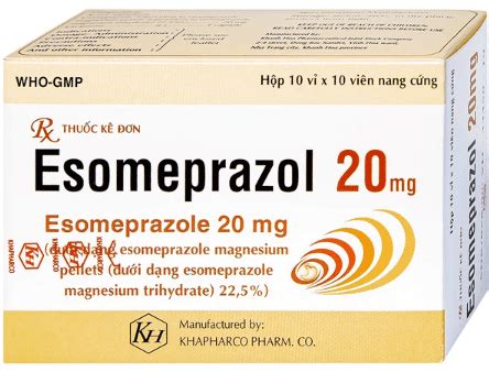 Công dụng thuốc Esomeptab 20mg Vinmec