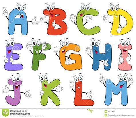 Funny Cartoon Alphabet Letters