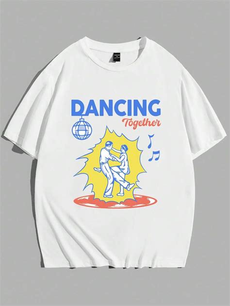 Heizuyui Manfinity EMRG Men Cotton Figure Letter Graphic Tee SHEIN USA