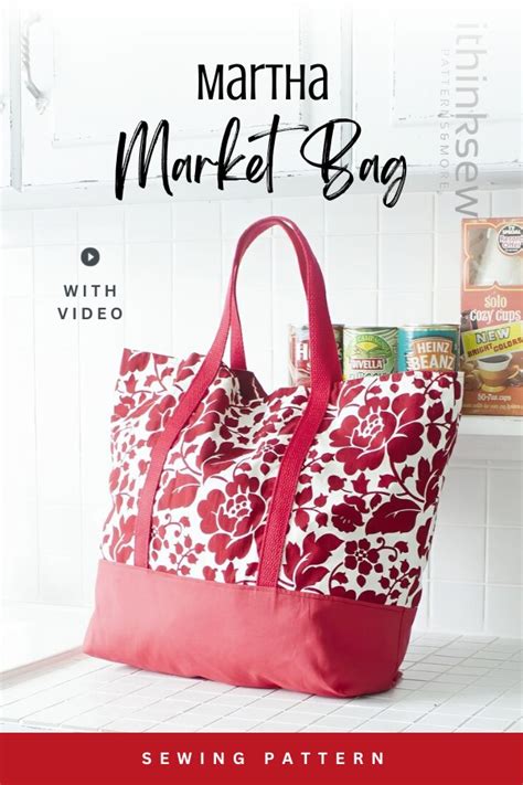 Martha Market Bag Sewing Pattern Video Sew Modern Bags