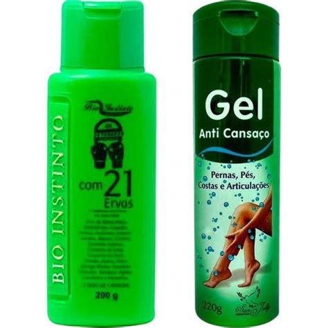 Kit Gel Detonador 21 Ervas Gel Anti Cansaço Pernas Pés Bio
