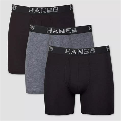 Hanes Platinum Boxer Briefs 4 Pack Comfort Flex Fit Tagless Mens Underwear Set Size Large