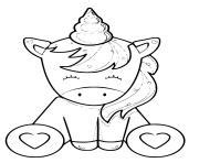 Coloriage Chat En Mo De Licorne Kawaii Chaton Jecolorie