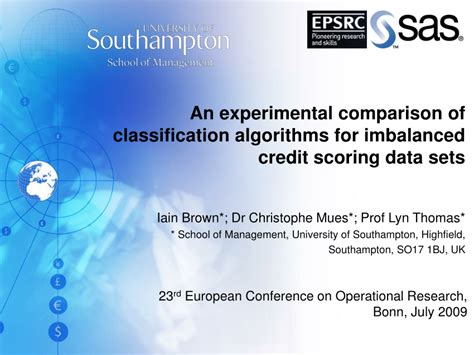 pdf an experimental comparison of classification algorithms for imbalanced credit scoring data