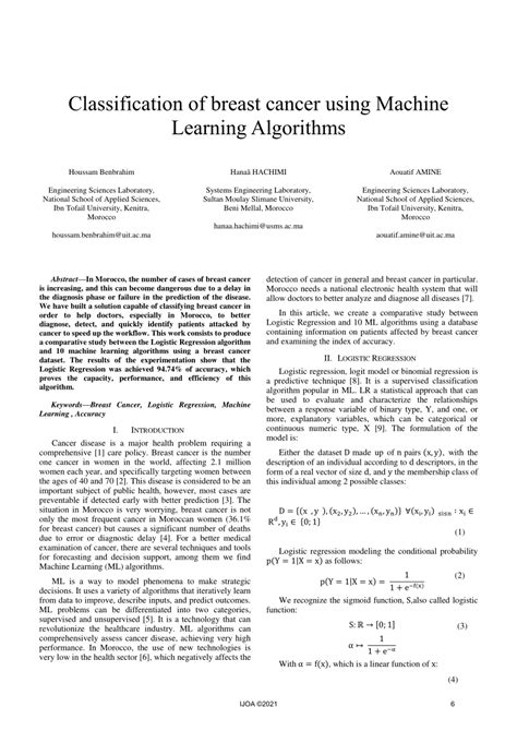 pdf classification of breast cancer using machine learning algorithms