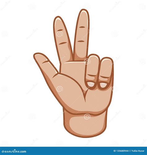 Hand Gestures Great Design For Any Purposes Peace Sign Gesture Line
