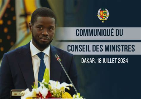 COMMUNIQUE DU CONSEIL DES MINISTRES DU JEUDI 18 MAI 2024 Télé Sénégal