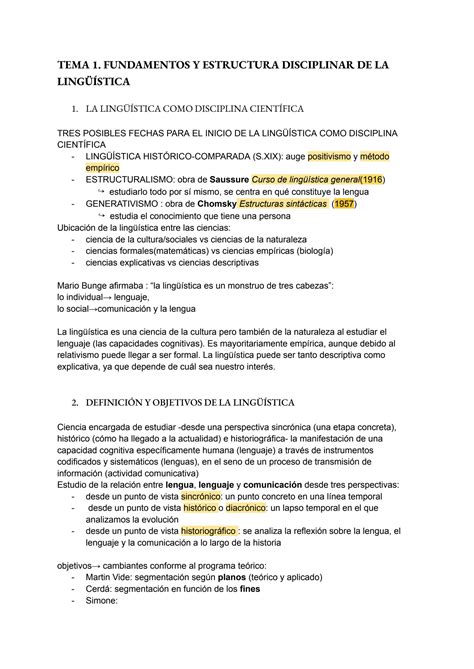 SOLUTION Fundamentos Y Estructura Disciplinar De La Ling Stica Studypool
