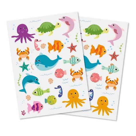 Gommettes Animaux Marins Autocollants Poissons Stickers Cdiscount