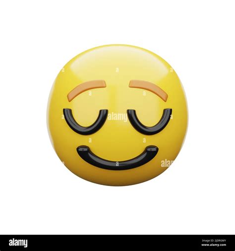 D Emoji Relieved Face Stock Photo Alamy