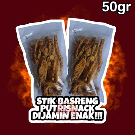 Jual Stik Basreng Stik Baso Goreng 50gr Kriuk Daun Jeruk Banyak Rasa