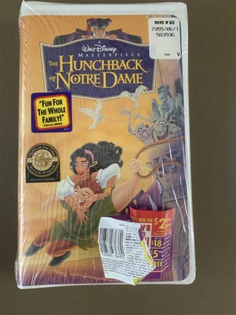 THE HUNCHBACK OF Notre Dame VHS Clamshell Walt Disney Masterpiece New