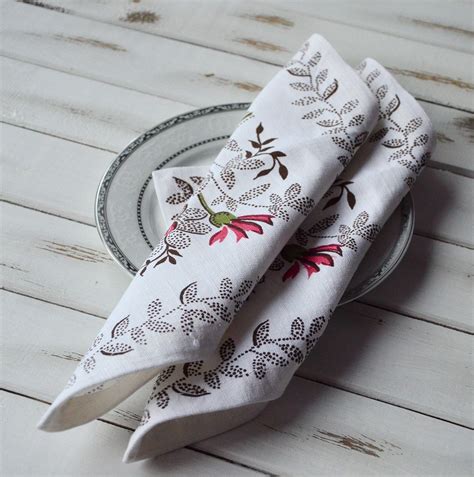 Servilletas De Lino Blanco Juego De 6 Servilletas De Cena Servilletas